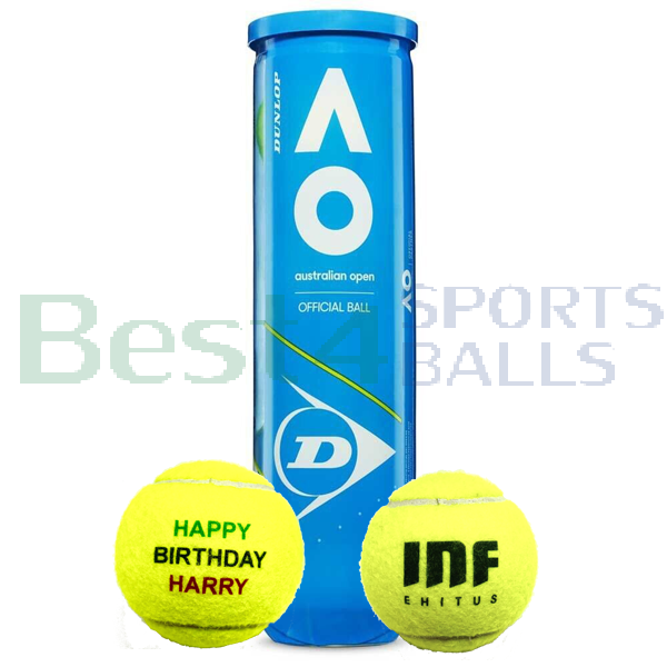 Dunlop Australian Open Tennis Balls Printed